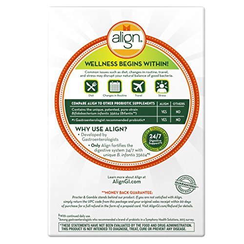 Купить Align Probiotic Supplement, 24/7 Digestive Support with Bifantis ...