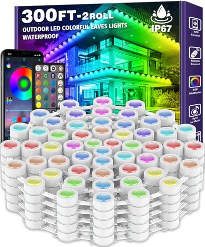 Mua 300FT Permanent Outdoor RGB Lights,IP67 Waterproof Smart LED Eaves ...
