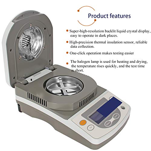 Moisture Meter NEWTRY Powder-Moisture Tester Range 0 100 Moisture Meter ...