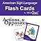 ASL Flash Cards - Learn Signs for Action & Opposites - English, Spanish ...