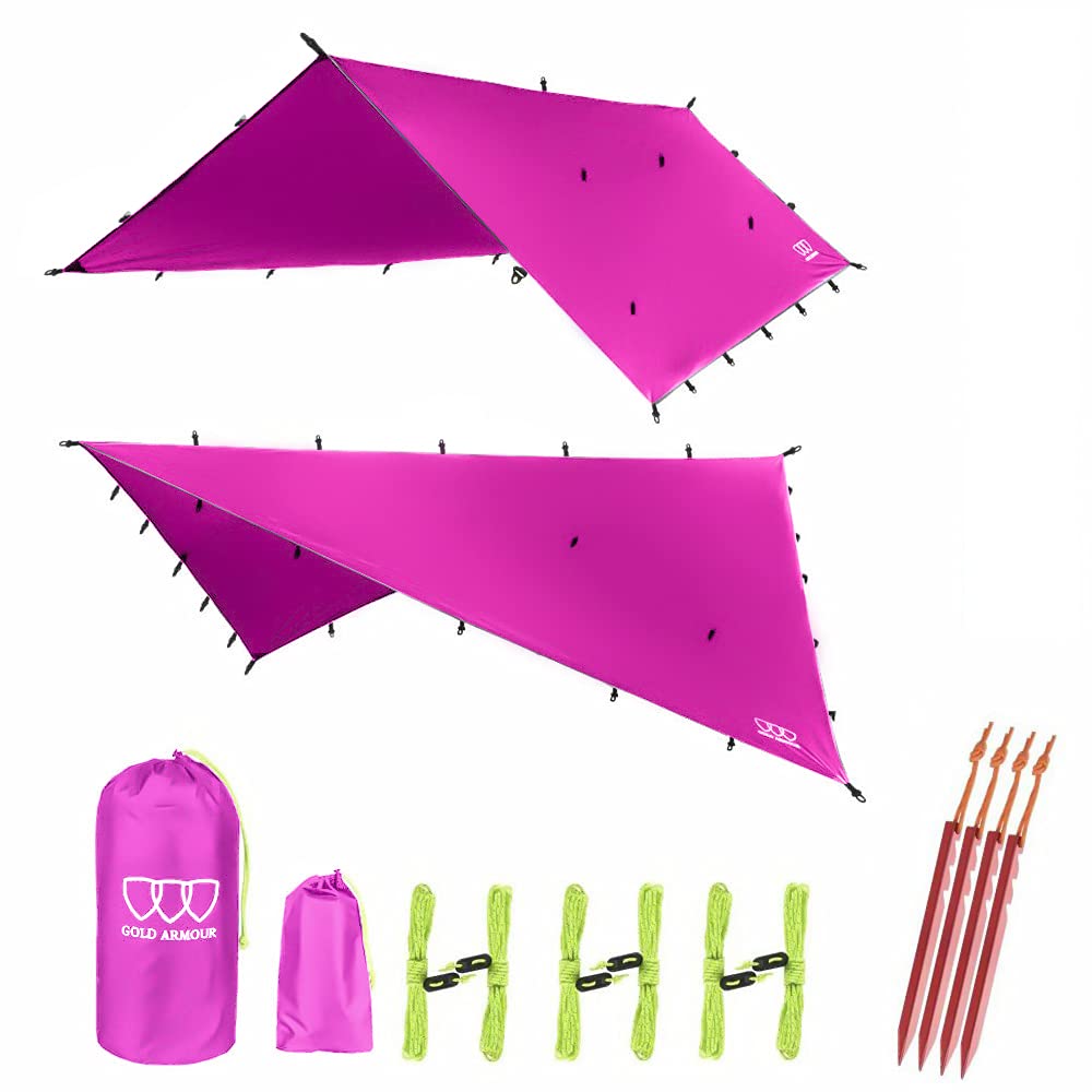 Gold Armour Rainfly Tarp Hammock, Premium 14.7ft/12ft/10ft/8ft Rain Fly ...