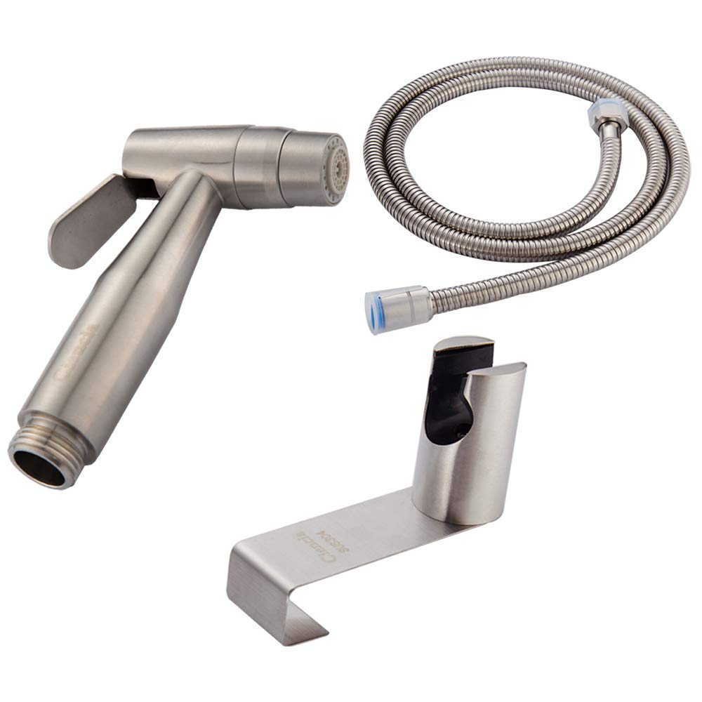 CIENCIA Bidet Portatile Doccia Acciaio Inox Spruzzatore WC 2 Jet ...