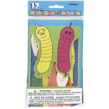 Amazon.com: Squiggly Worm Balloons, 12ct: Kitchen & Dining