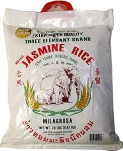 Amazon.com : Three Elephants Thai Jasmine Rice, 20 Pound : Grocery ...