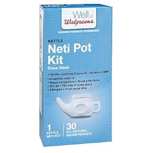 Amazon.com: Walgreens Classic Sinus Neti Pot with 30 Refill Packets ...