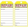 Amazon.com : Repair Required Tags| 5 3/4" x 2 3/5" Maintenance Repair ...
