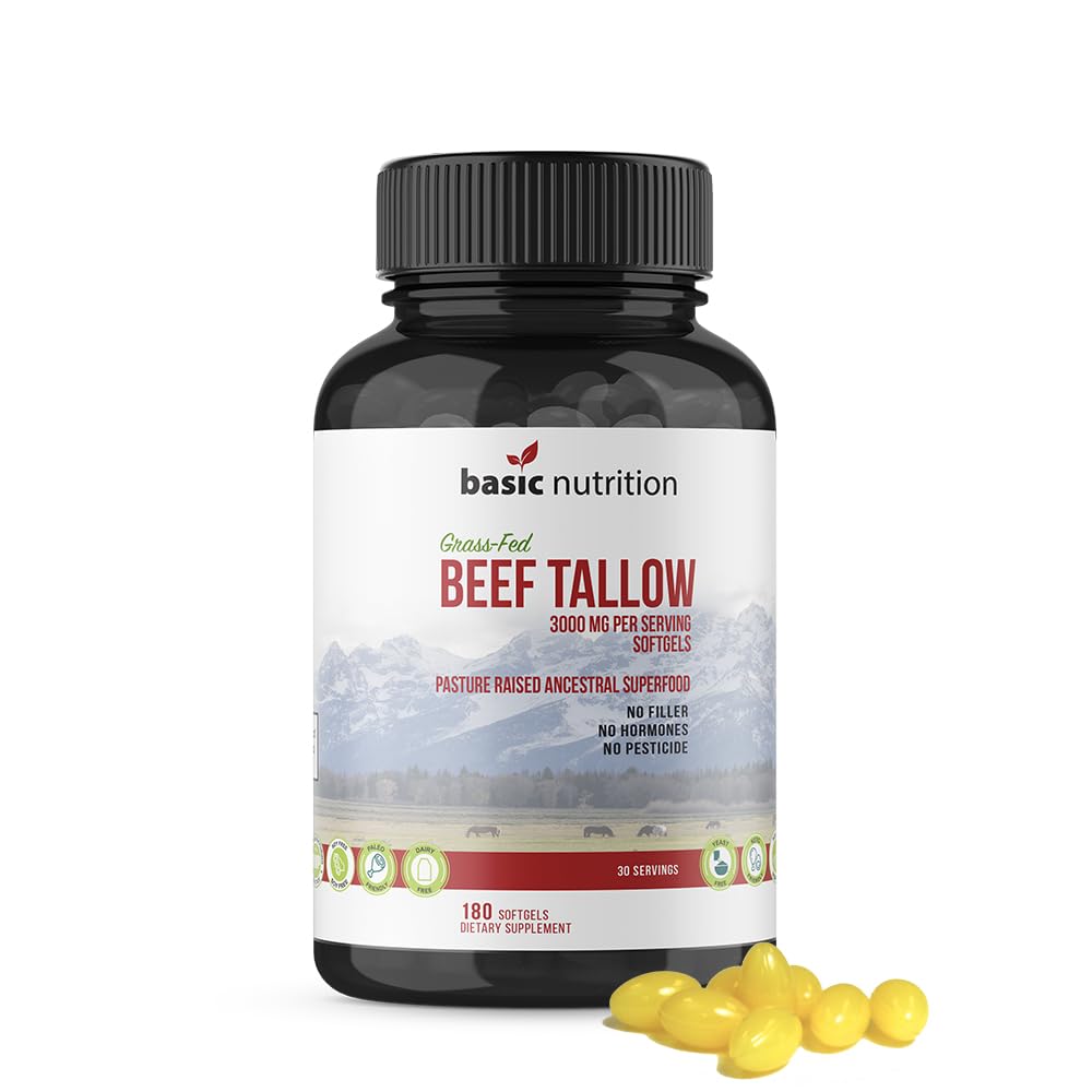 Mua Basic Nutrition Pasture Raised Beef Tallow Softgels | 3000mg ...