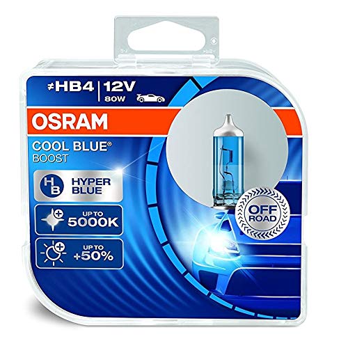 OSRAM HB4 9006 12V 80W P22d COOL BLUE BOOST 5000K Halogen Car Bulbs ...