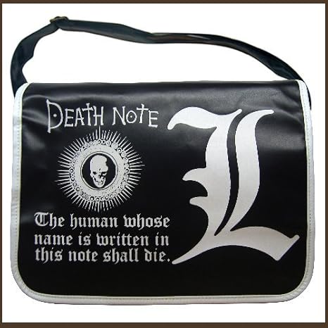 New Death Note Manga Messenger Shoulder School Bag Black: Amazon.co.uk: Toys & Games