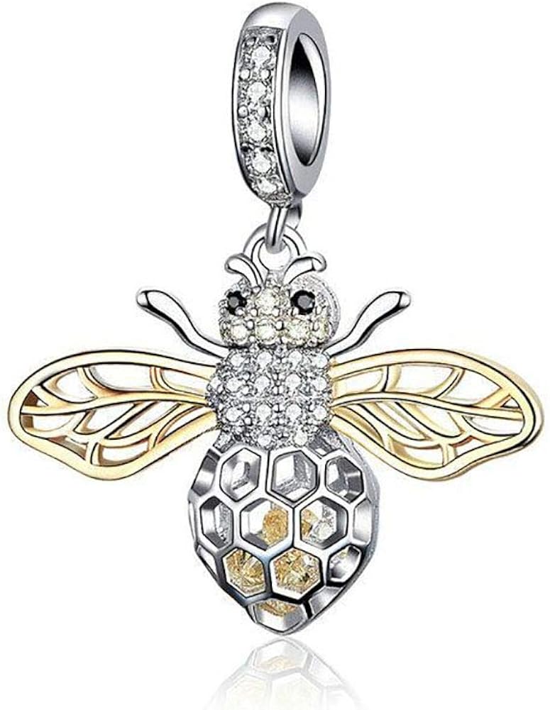 Amazon.com: Insect Charm 925 Sterling Silver bee, Butterfly, Dragonfly ...