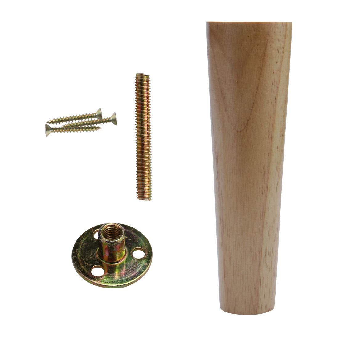 Buy Sourcing 8 Inch Round Solid Wood Furniture Legs Sofa Bench Couch