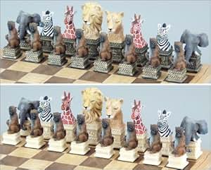 Amazon.com: African Wildlife Animal Themed Chess Pieces Set - Large ...