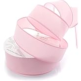 Amazon.com: HUIHUANG Pink Velvet Ribbon 2.5 inch, Light Pink Wired ...