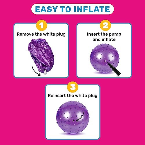 Bedwina Big Knobby Bouncy Balls, Fun for Toddlers and Kids – Plus Added ...
