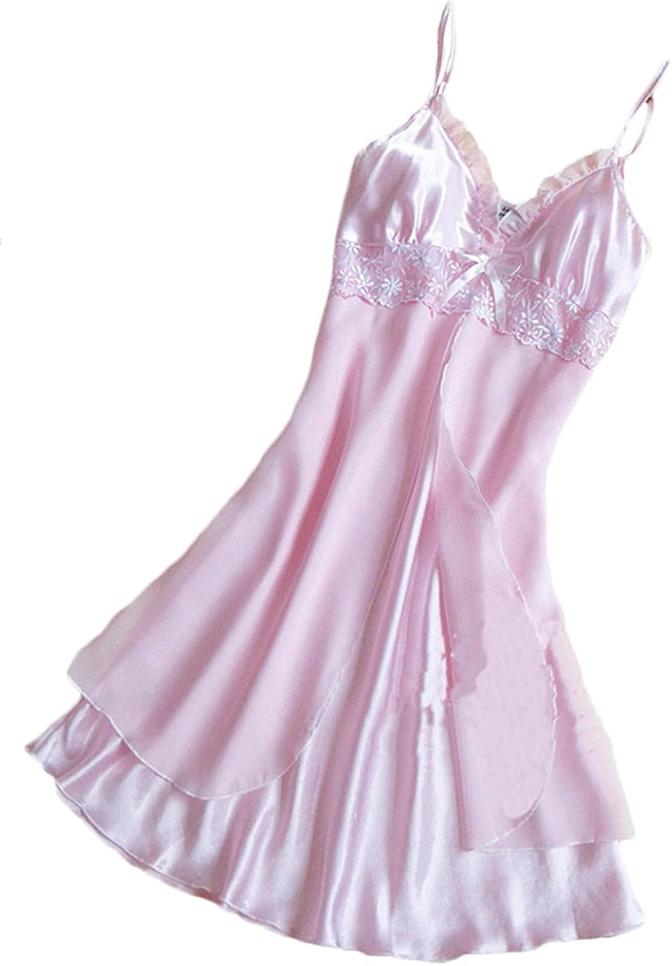 ASDFSADF Vestido de Noche Ropa de Dormir para Mujer camisón con Cuello ...