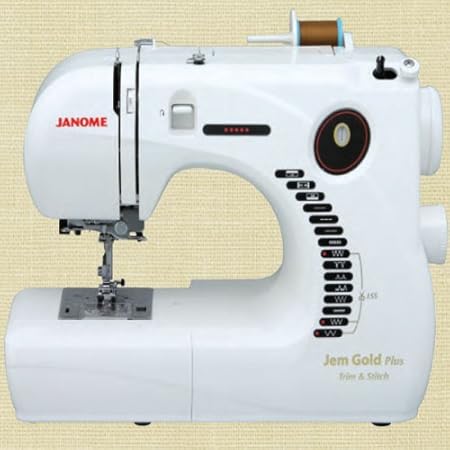Janome Jem Gold plus Trim & Stitch Sewing Machine: Amazon.co.uk ...