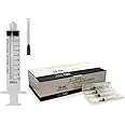 SENSIMEDICAL | Jeringa de 10 ml con Aguja Calibre 22x32mm Pabellón Negro, Caja con 100 Piezas ...