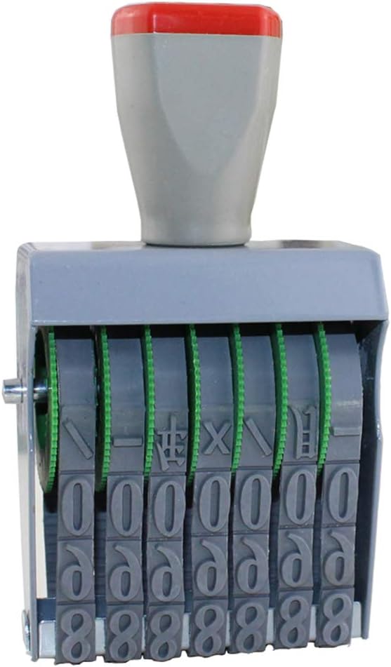 Amazon.com : 7 Digits Roller Stamp Personalized Number Rubber Stamp ...