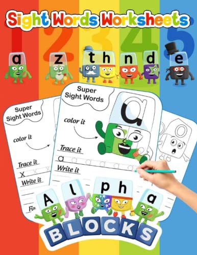 Buy Alphablocks Sight Words Worksheets: Trace Letters Of The Alphabet ...