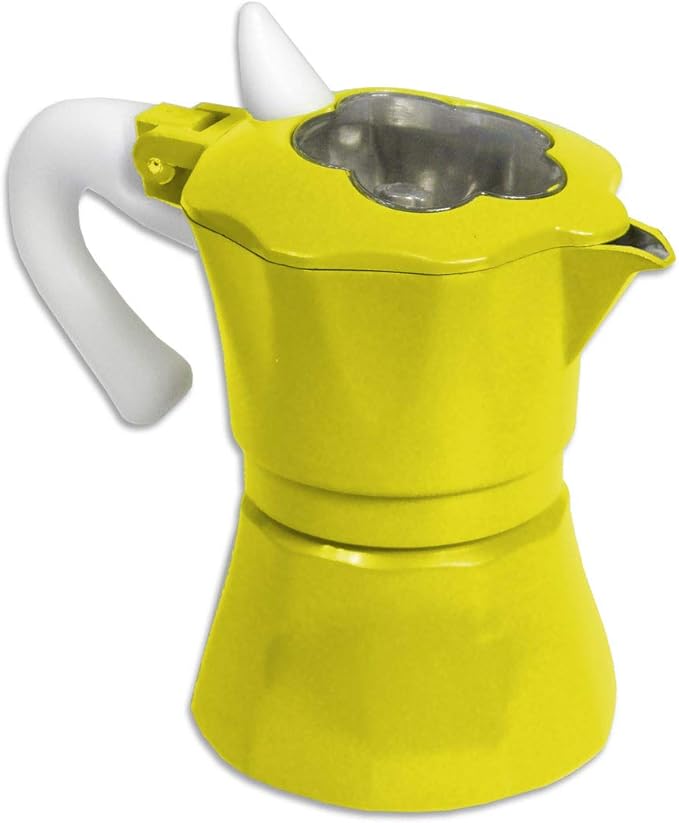 Vetrineinrete® Caffettiera Colorata Moka 2 Tazze Macchina del caffè in ...