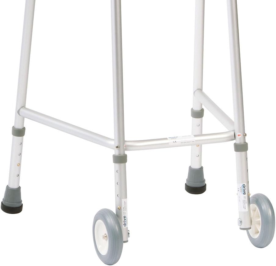 NRS Healthcare Ultra Narrow Walking Frame (Wheeled) N73223 Adjustable ...