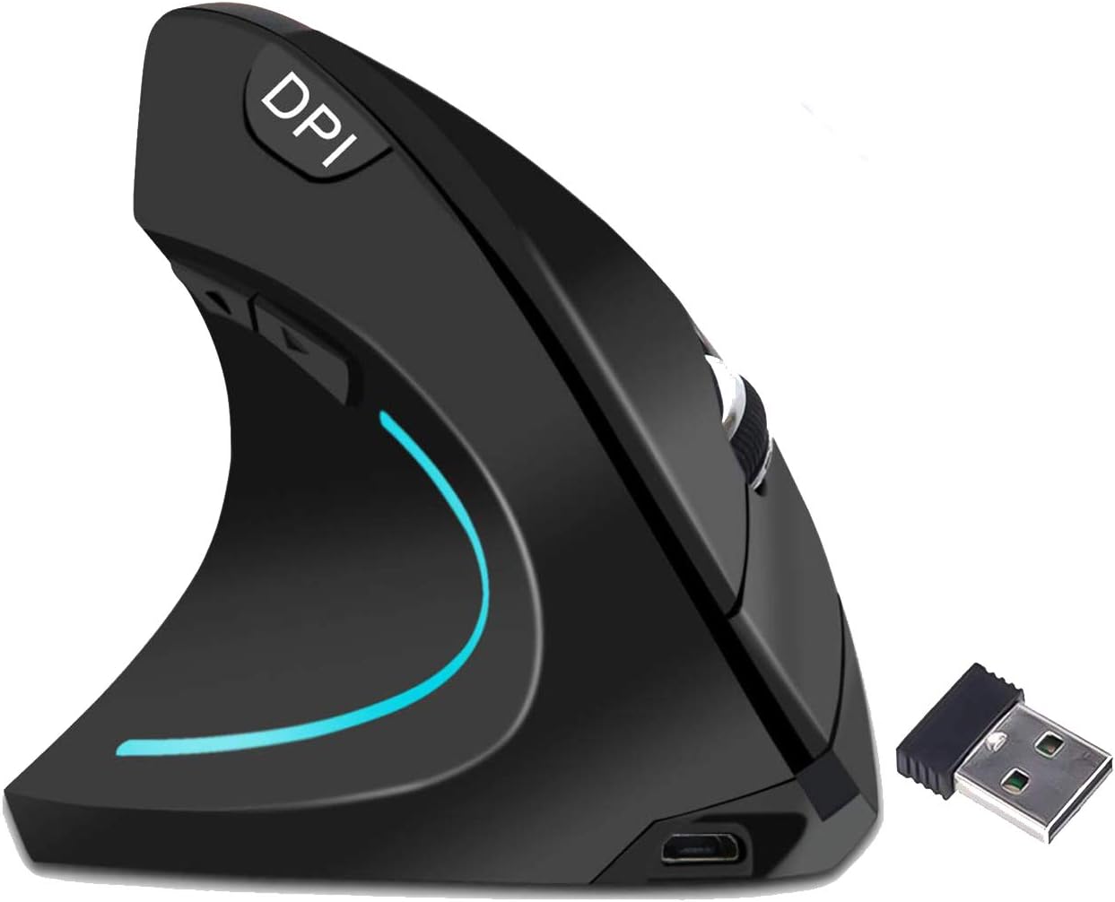 Amazon.com: Left Handed Ergonomic Mouse,Funwaretech Wireless Computer ...