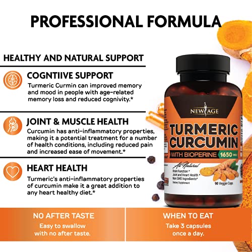 Turmeric Curcumin with Bioperine Capsules - Natural Joint & Healthy ...