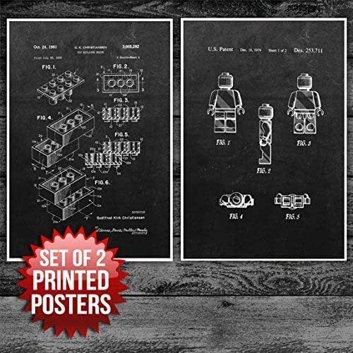 Amazon.com: Lego Bricks Poster, Lego Building Blocks Patent, Lego Party ...