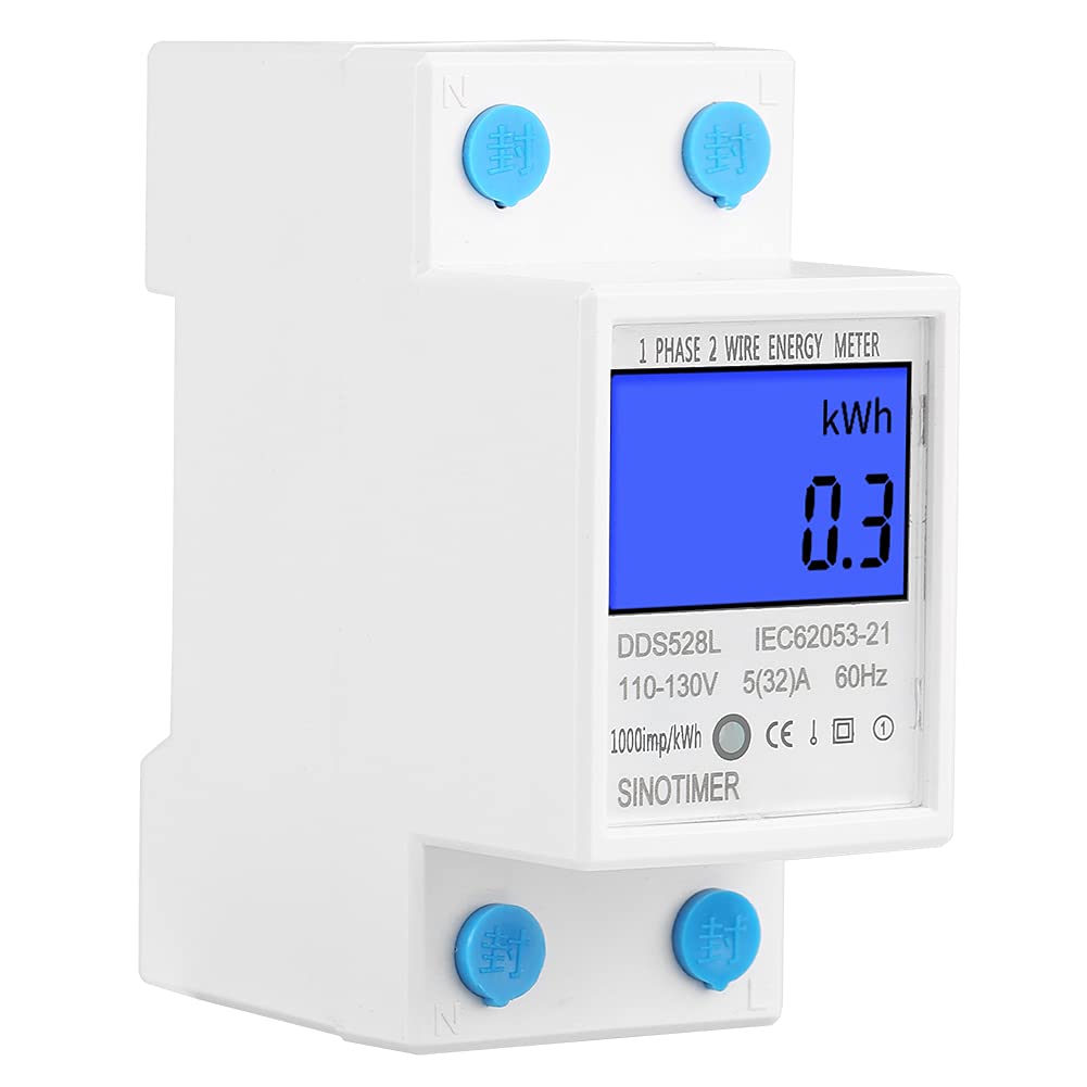 Mua Single Phase Energy Meter Electric Meter LCD KWH Meter 110-130V 5 ...