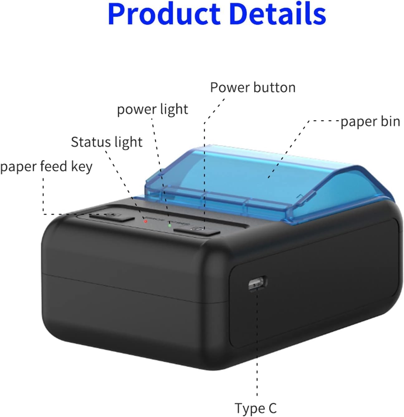 Mua Bagana Receipt Printer Bluetooth Thermal Portable Wireless POS Printer for Small Business ...
