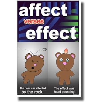 Amazon.com: Affect Vs Effect - NEW Classroom Reading and Writing Poster ...
