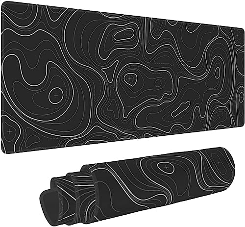 Topographic Contour XL Gaming Mouse Pad Extended Long Large Mousepad ...