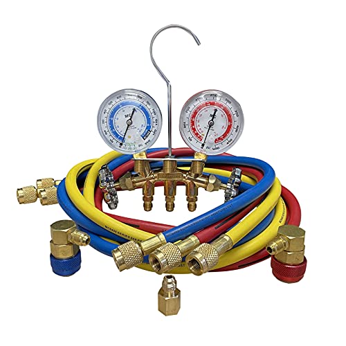 Mastercool 66773 Dual Brass Manifold Gauge Set, Gray in Saudi Arabia ...