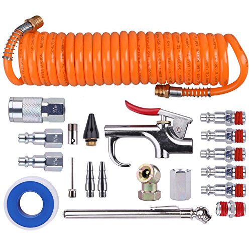 WYNNsky 1/4 Inch NPT Air Accessory Kit - 20 Piece, Air Compressor Hose ...
