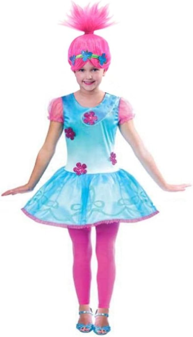 Amazon.com: Halloween Costumes for Girls Princess Poppy Skirt Wig ...