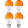 KINUR LED Amber Light Bulbs, A19 9W(60W Equivalent) 1800K E26 A19 Amber ...