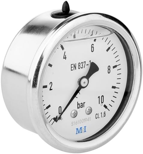Mei 6063241500 – Manometer mit Glyzerin, horizontal, Messing, 63 mm ...