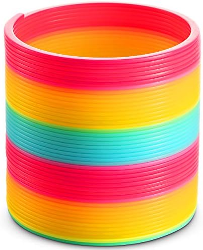 Jumbo Rainbow Coil Spring Toy - 6 Inch Giant Magic Spring Toys for Kids ...