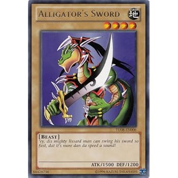 Amazon.com: Yu-Gi-Oh! - Alligator's Sword (TU08-EN006) - Turbo Pack 8 ...