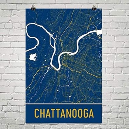 Amazon.com: Chattanooga Poster, Chattanooga Art Print, Chattanooga Wall ...