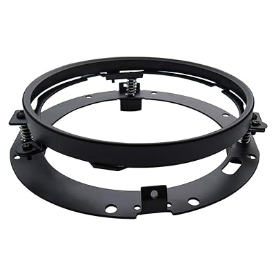 Buy LYON 7 Inch Round Lamp Bracket Black Round Headlight Ring Headlight ...