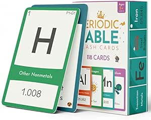 Amazon.com: Periodic Table for Kids - Elements Flash Cards. Pack of 118 ...