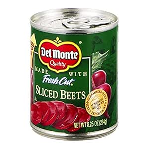 Amazon.com : Del Monte Canned Fresh Cut Sliced Beets with Natural Sea ...