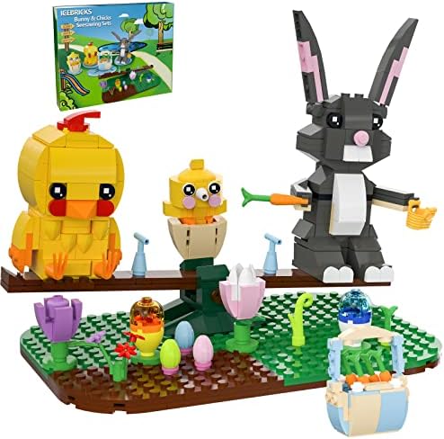 Nubee Easter Bunny and Chicks Building Sets, Seesawing Easter Building ...