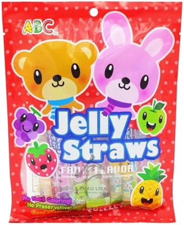 ABC Jelly Straws, Fruit Jelly Filled Strips, Tiktok Candy Trend Items ...