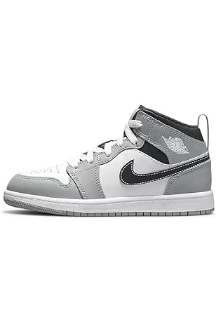 Little Kid's Jordan 1 Mid Black/Very Berry-White (640734 016)