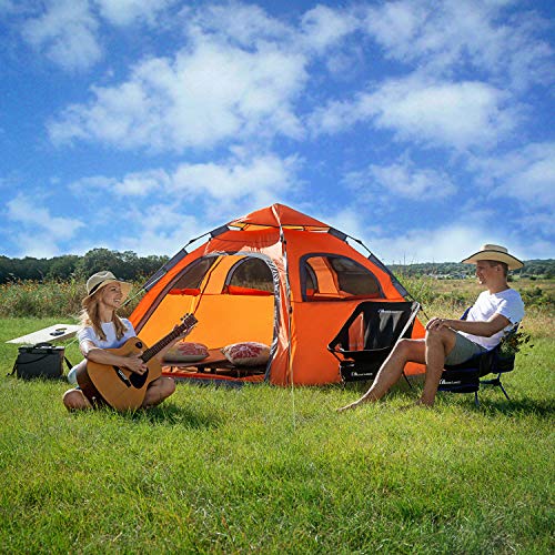 Moon Lence Instant Pop Up Tent Family Camping Tent 4-5 Person Portable Tent Automatic Tent ...