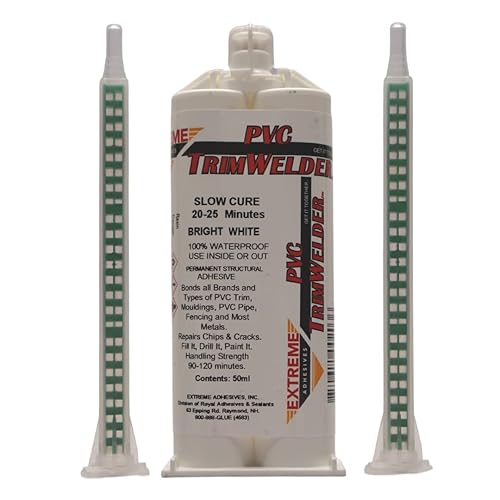 PVC TrimWelder Slow Cure 50 ML Cartridge and 2 Included Qwik Mixers ...