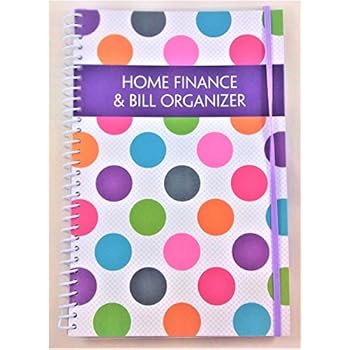 Amazon.com: Home Finance & Bill Organizer with Pockets (Polka Dots ...