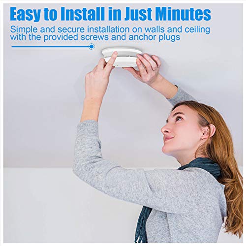 3 Pack Smoke Detector, Portable Fire Alarms Smoke Alarms Battery ...